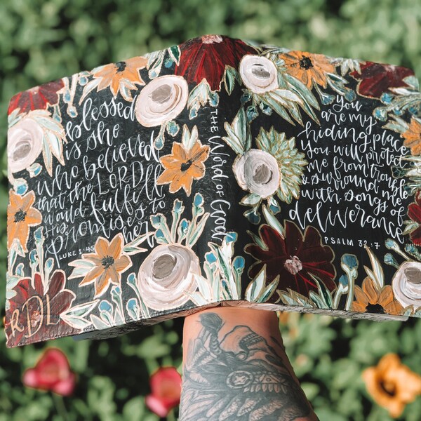 Hand Painted Bible - Etsy