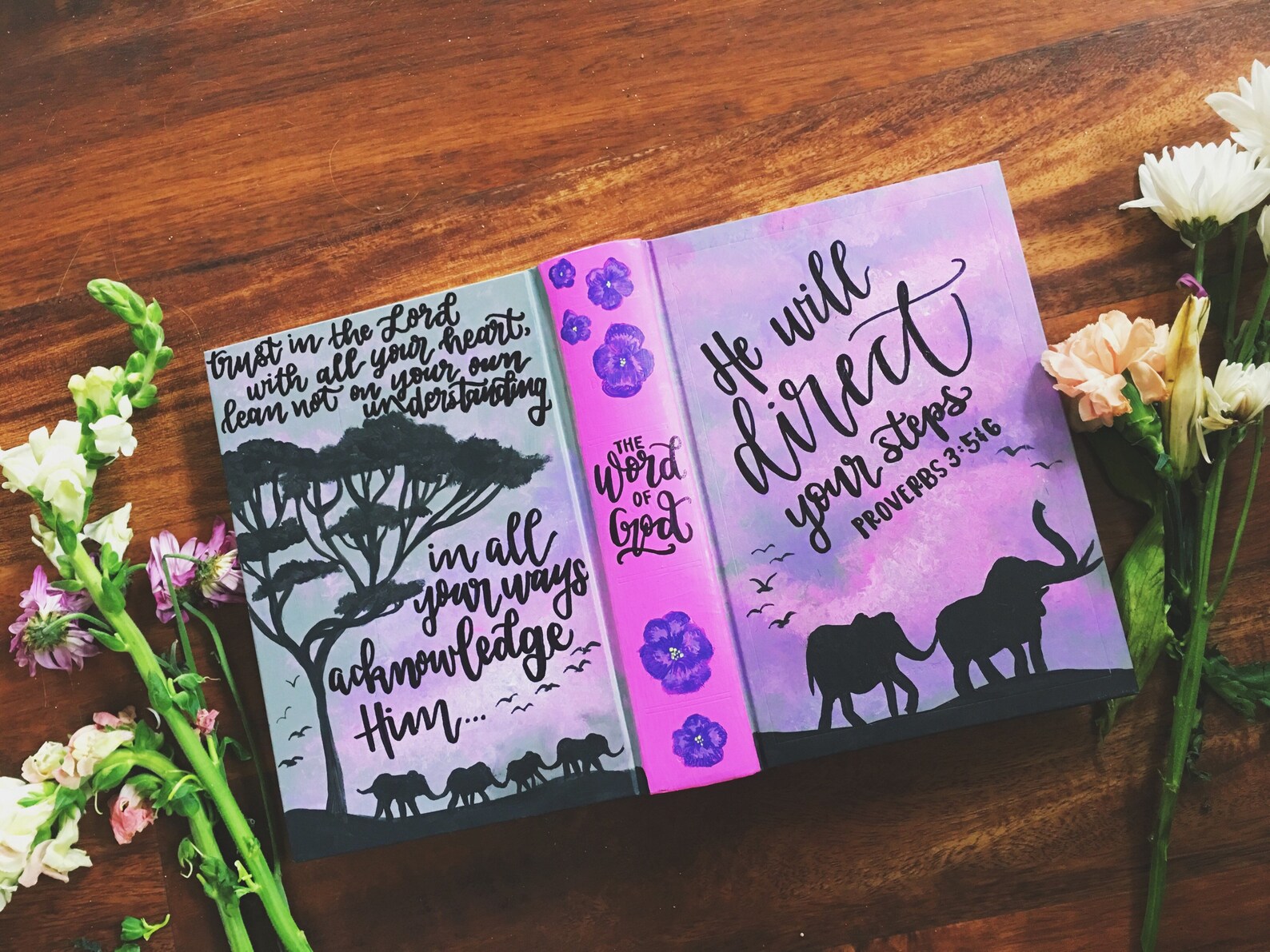 The Dawn Bible // Hand Painted Bible // ESV Journaling Bible | Etsy