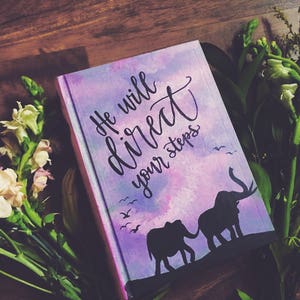 The Dawn Bible // Hand Painted Bible // ESV Journaling Bible // Floral ...