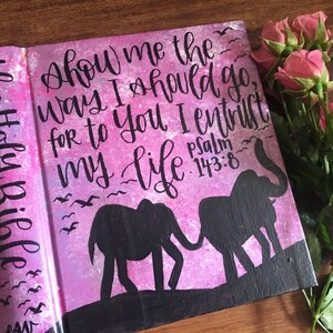 The Dawn Bible // Hand Painted Bible // ESV Journaling Bible // Floral ...