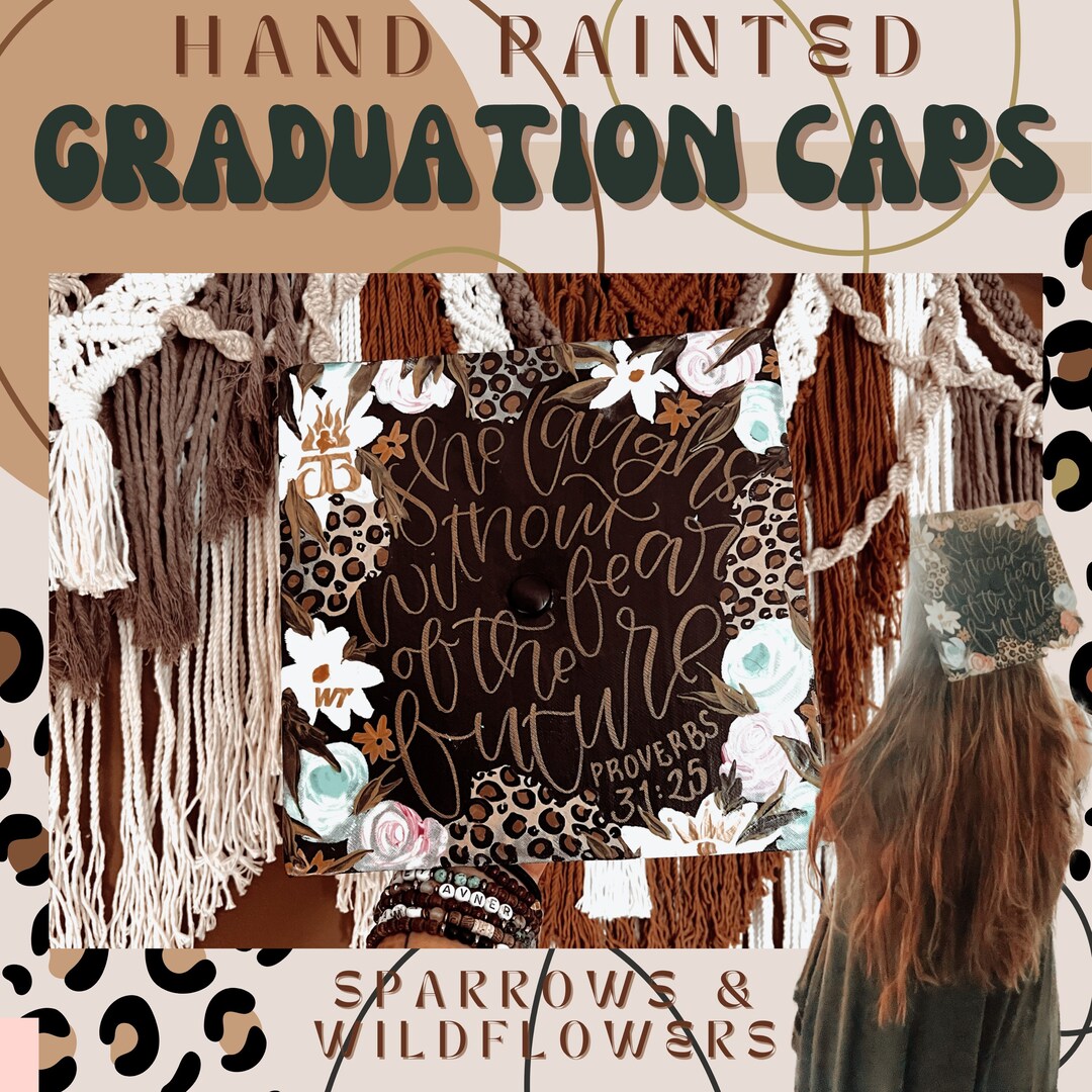 Graduation Caps | Hand Painted, Customizable - Etsy