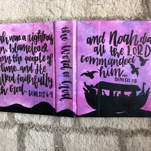 The Dawn Bible // Hand Painted Bible // ESV Journaling Bible // Floral ...