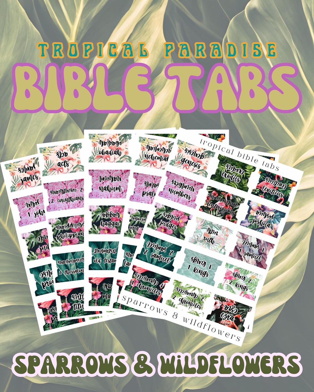 Bible Tabs - Tropical Paradise - Etsy