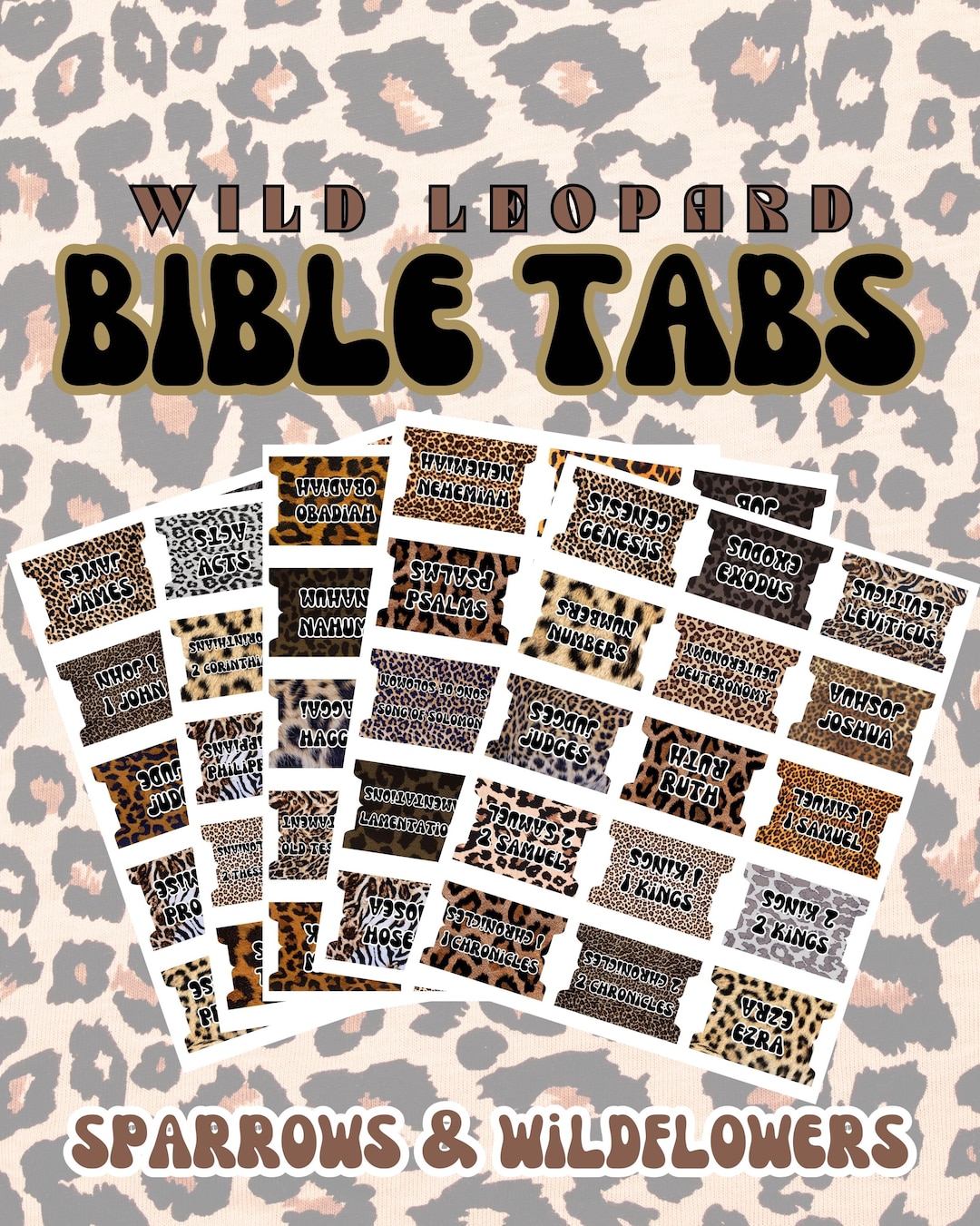 Bible Tabs - Wild Leopard - Etsy