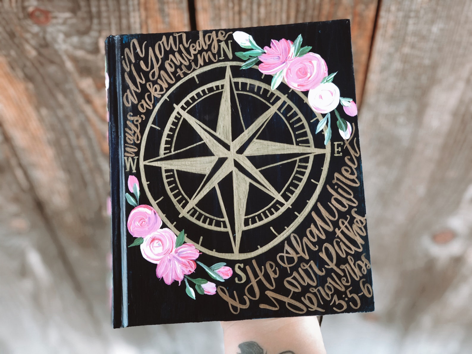 The Emily Bible // Custom Hand Painted Bible // ESV Journaling - Etsy