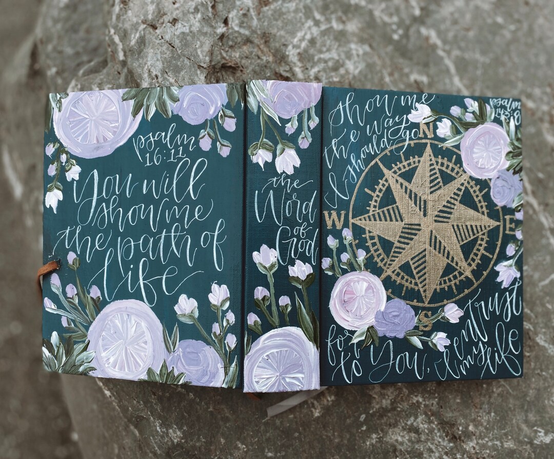 The Emily Bible // Custom Hand Painted Bible // ESV Journaling Bible ...