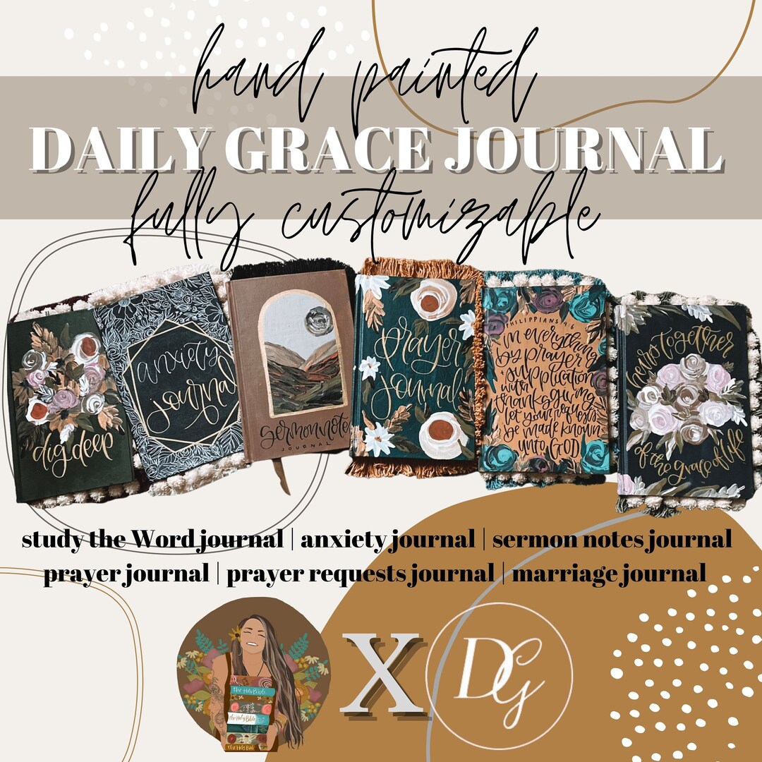 Daily Grace Co. Journals | Hand Painted & Fully Customizable - Etsy