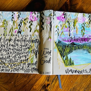 The Jessica Bible Hand Painted Journaling Bible - Etsy