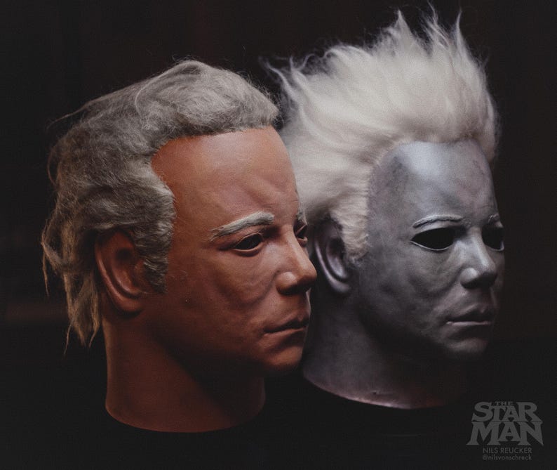 Captain Kirk Mask "starman" 1975 Don Post Michael Myers William Shatner ...
