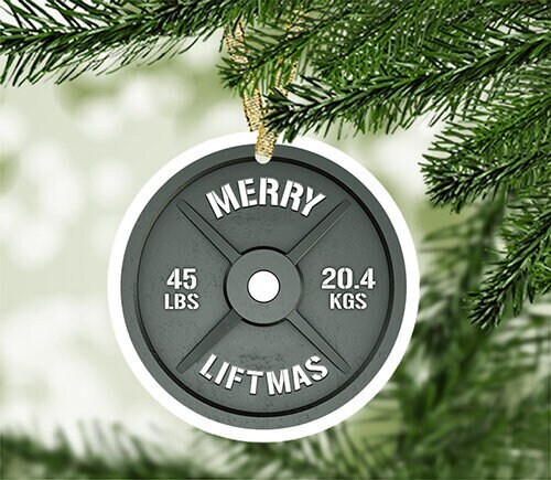 Merry Liftmas Lifting Christmas Ornament | Workout Christmas Ornament ...