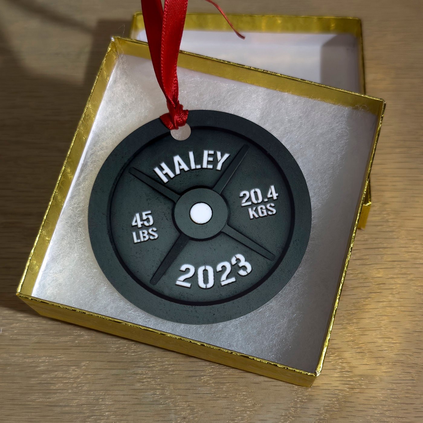 Custom Name Lifting Christmas Ornament 2026 Workout Christmas Ornament ...