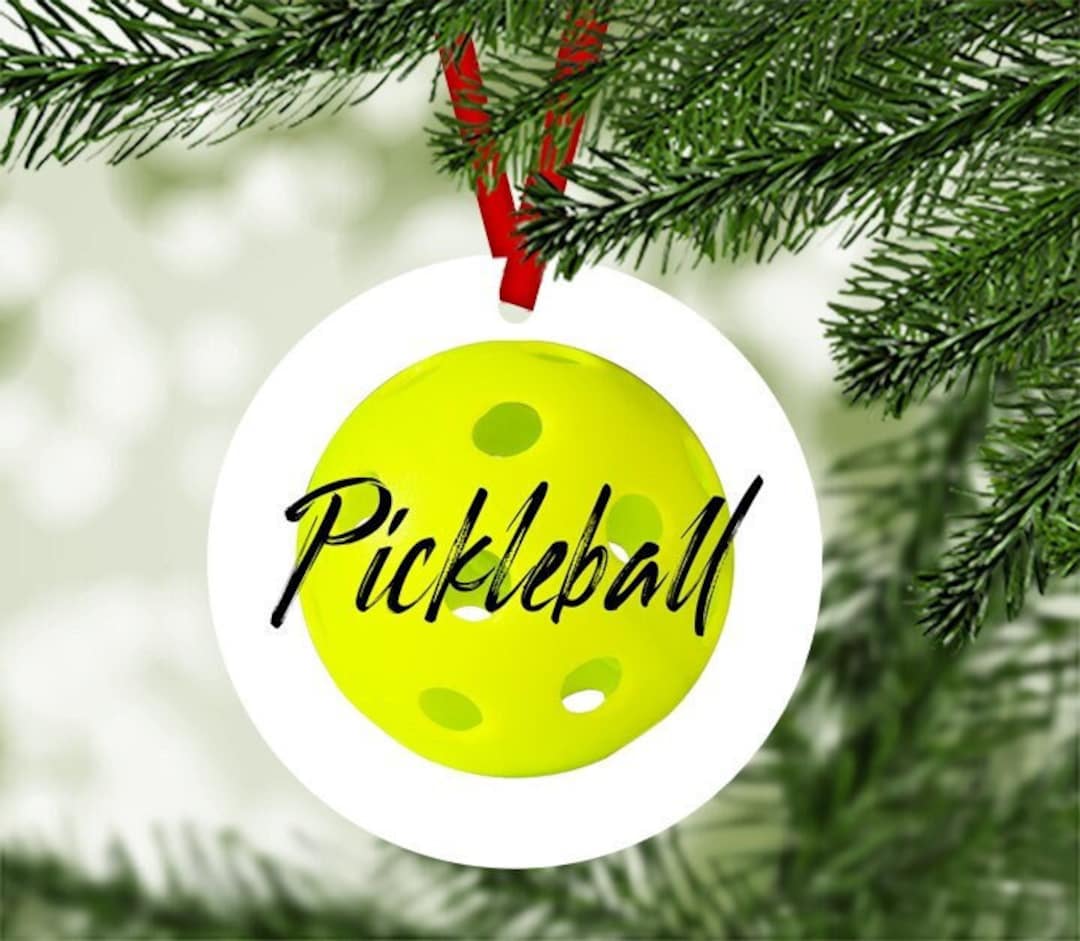 Pickleball Christmas Ornament Gift | Xmas Pickleball Tree Ornament ...