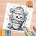50 Spooky Ice Cream Halloween Coloring Page to Print Scary Grayscale ...