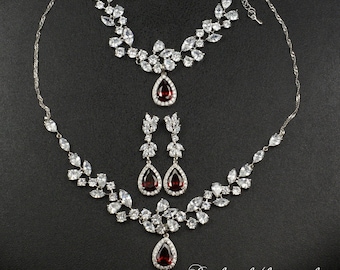 Red Wedding Jewelry | Etsy