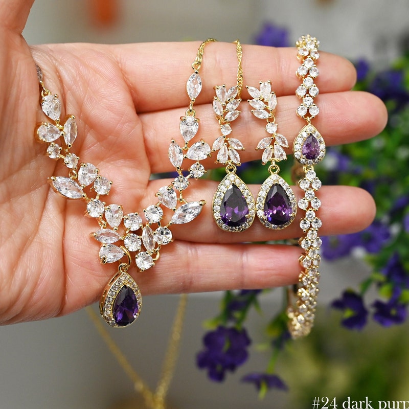 Purple Gold Jewelry - Etsy