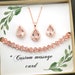 Rose Gold Dusty Pink Rustic Rust Rusty Bridesmaid Earrings Necklace ...