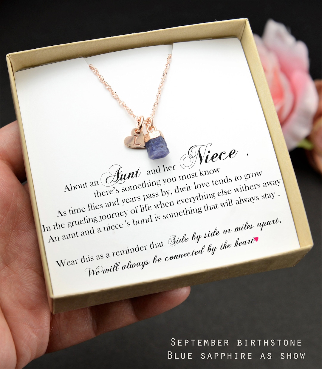 Birthstone Name Necklace Gifts for Niece From Aunt Niece Jewelry ...