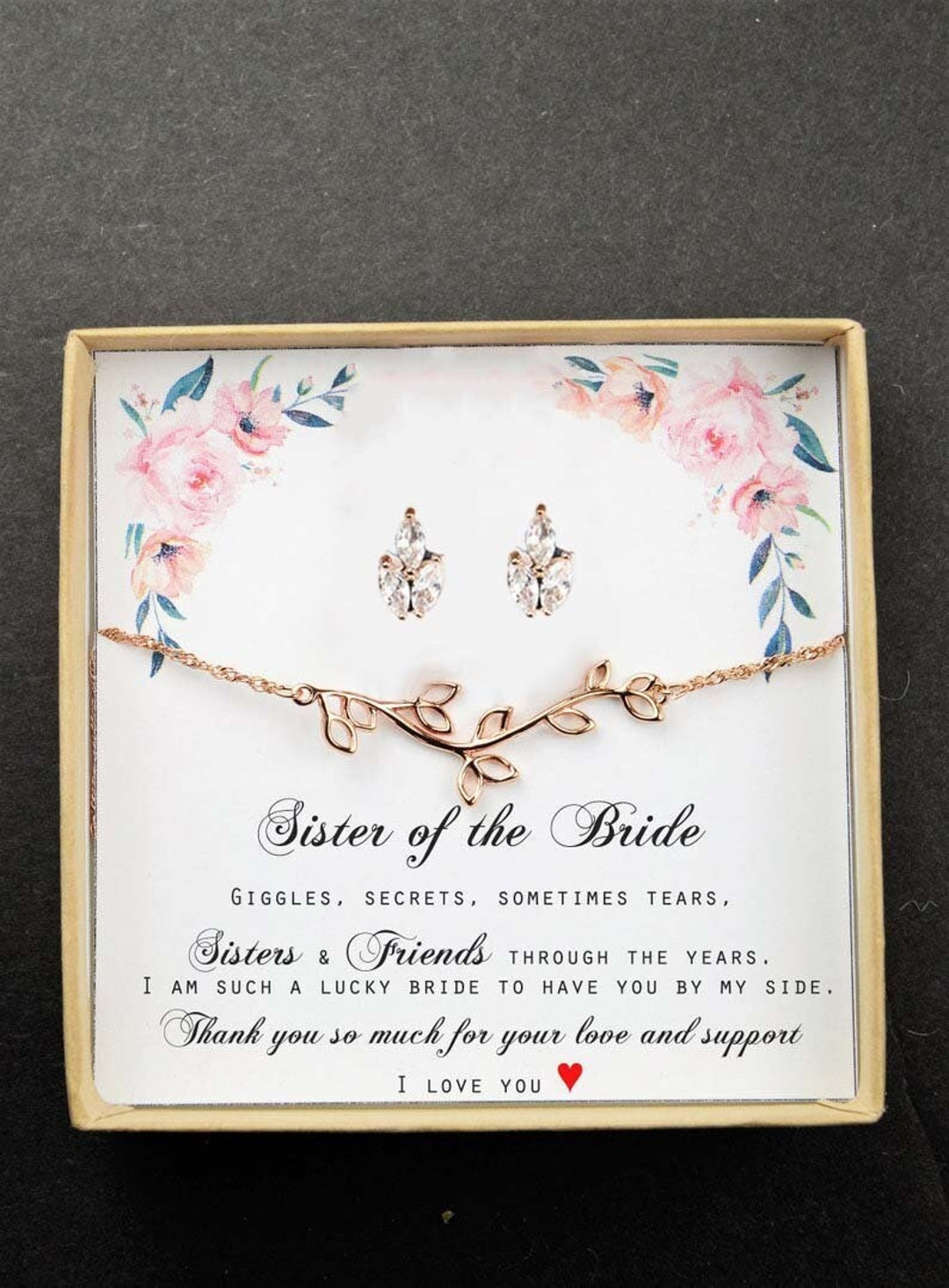 Sister Wedding Gift,sister of the Bride Gift Necklace, Maid of Honor ...