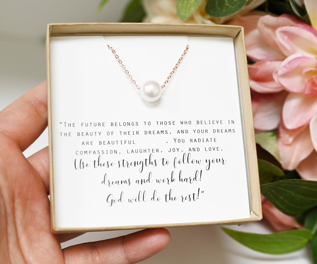 PEARL Necklace ,graduation Necklace,graduation Gift,graduation Jewelry ...