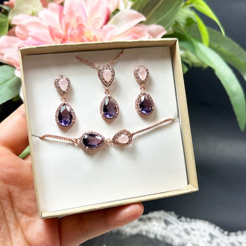 Purple Jewelry - Etsy