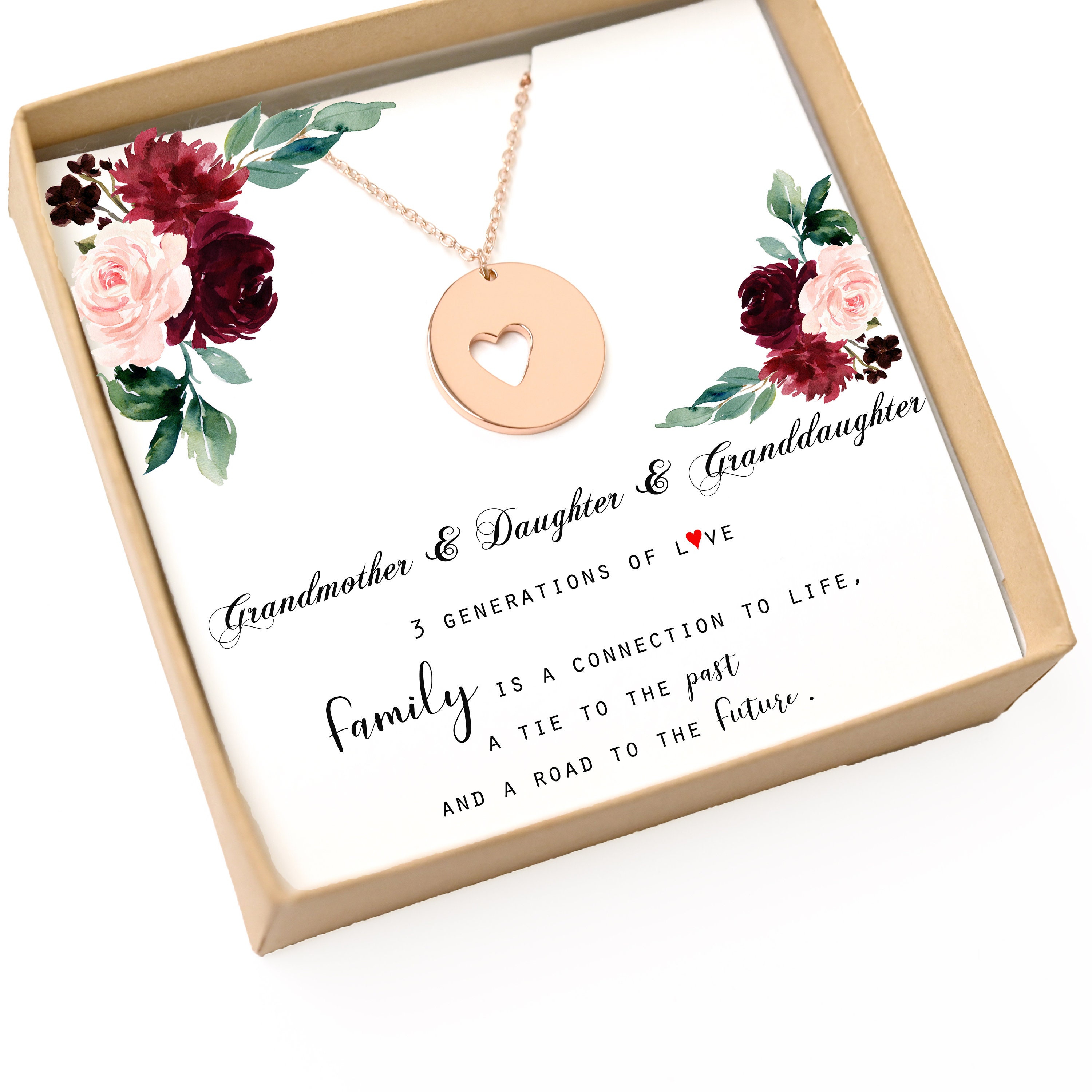 SET OF 3 NECKLACES 3 Generations of Love Gift for Her - Etsy