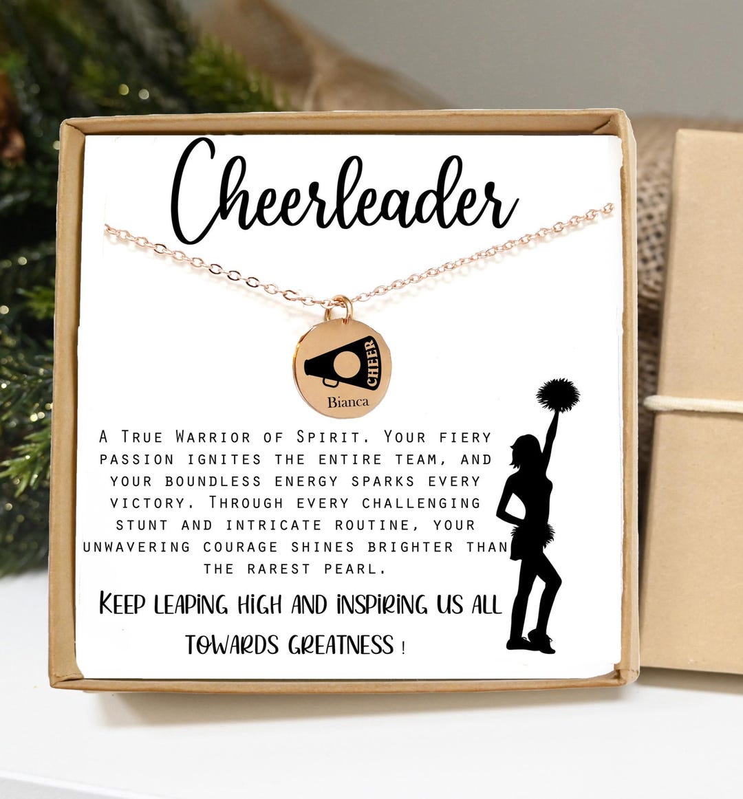 Cheerleader Gifts Custom Name Personalized Necklace Gifts for Your ...