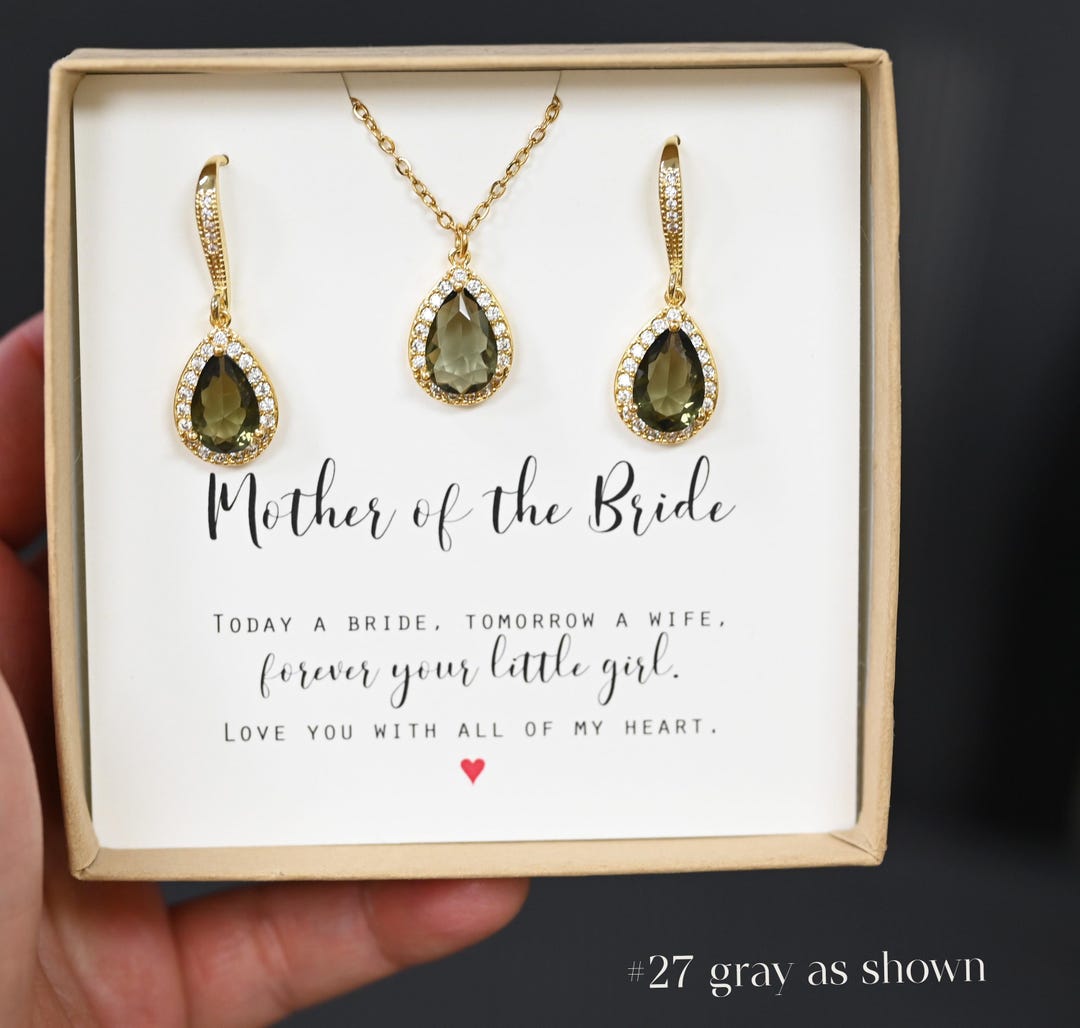 Black Charcoal Gray Mother of the Bride Gift Mother of the Groom Gift ...