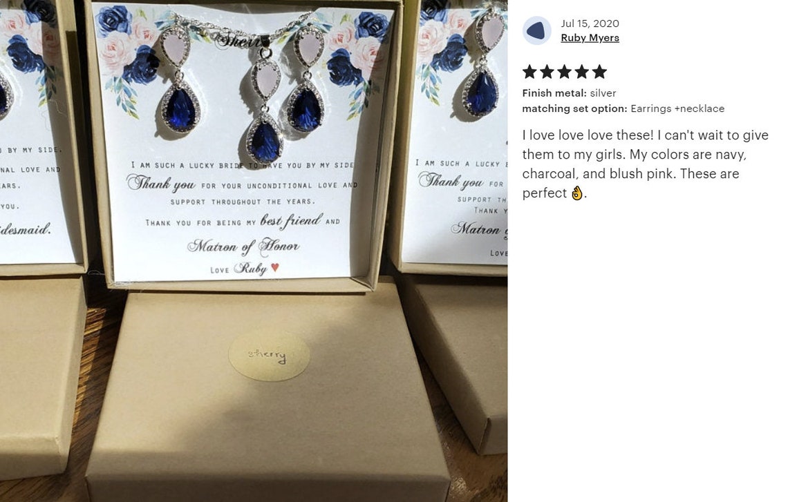 CUSTOM NBP Wedding Jewelry Bridesmaid Earrings Jewelry Pink - Etsy