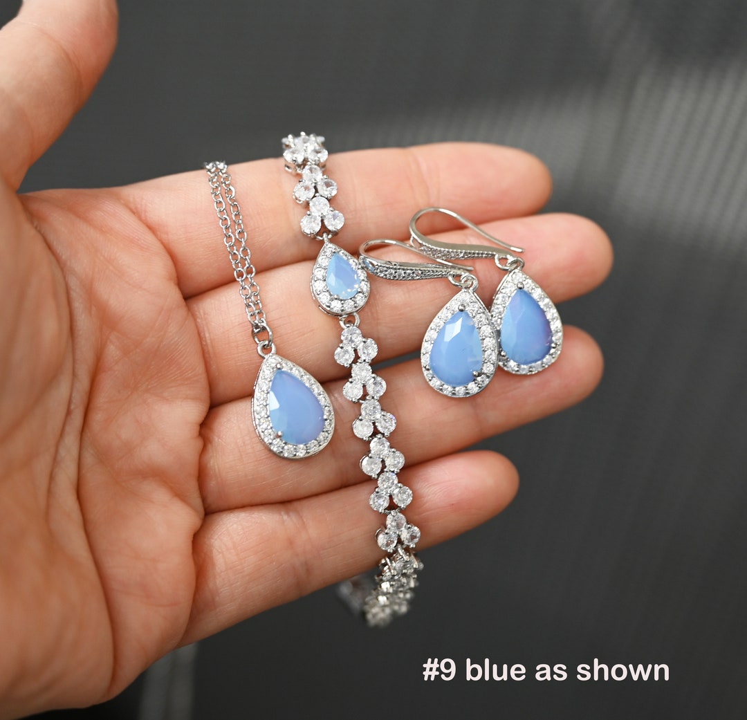 Blue #9 Periwinkle Light Sapphire Silver,bridesmaid Gift,bracelet ...