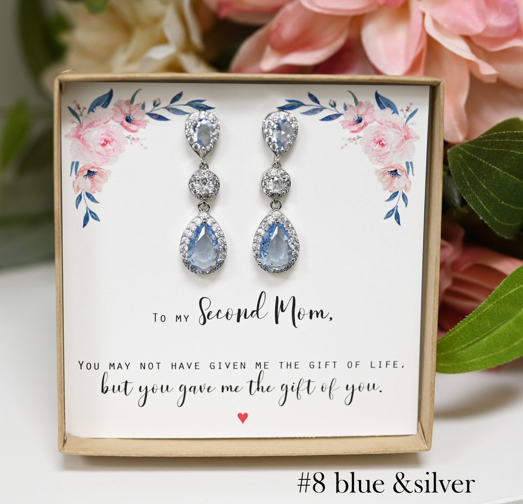 Mothers Ts For Her Stepmother Blue Jewelry Set Bonus Mom T
