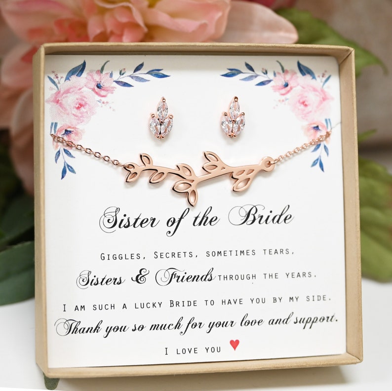 Sister Wedding Gift,sister of the Bride Gift Necklace, Maid of Honor ...