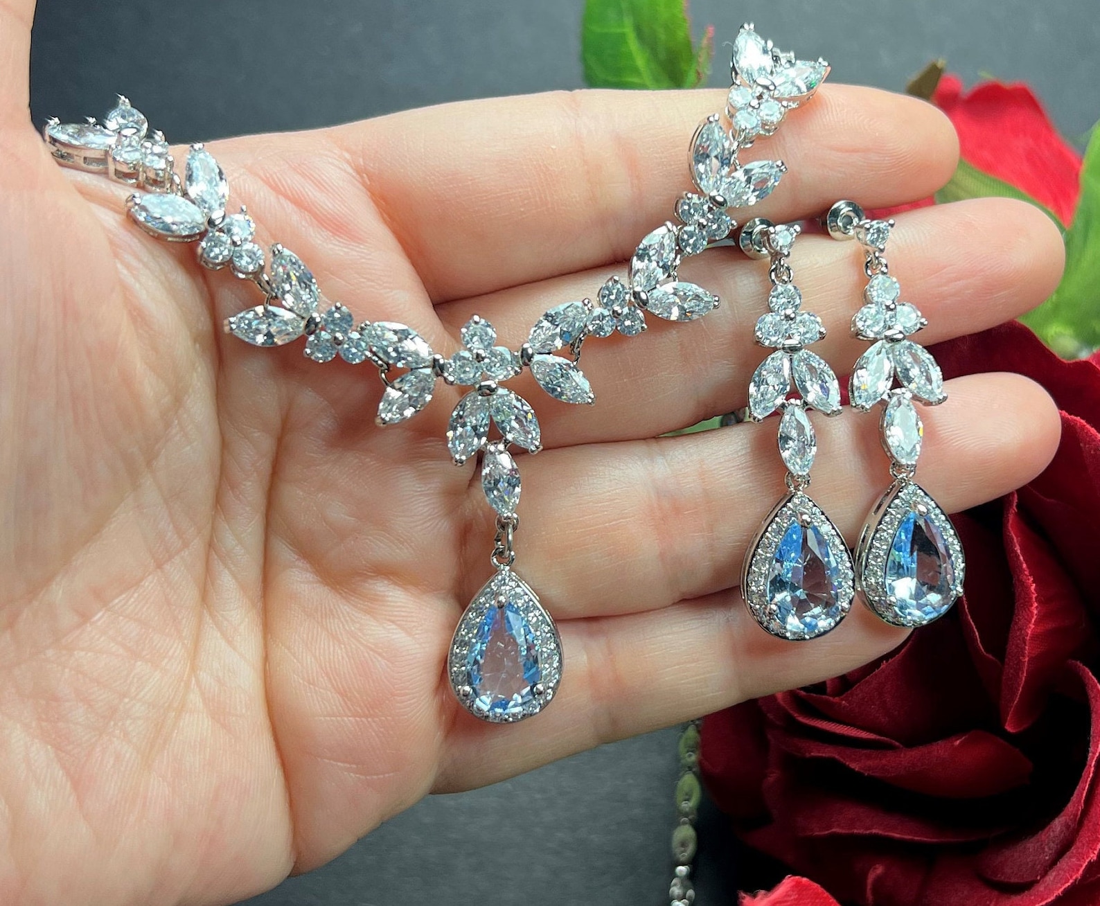 Light Blue 8 Dusty Blue Pale Blue Bridal Wedding Jewelry - Etsy