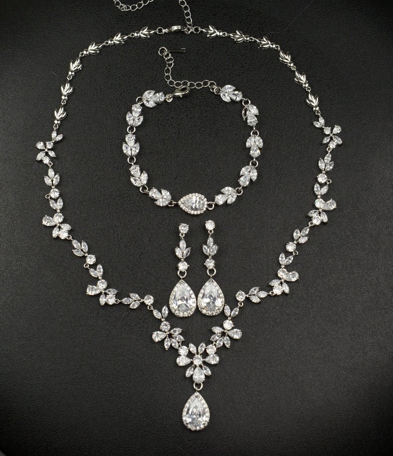 Light Green mint Green lime Green Prom Jewelry Set Bridal - Etsy