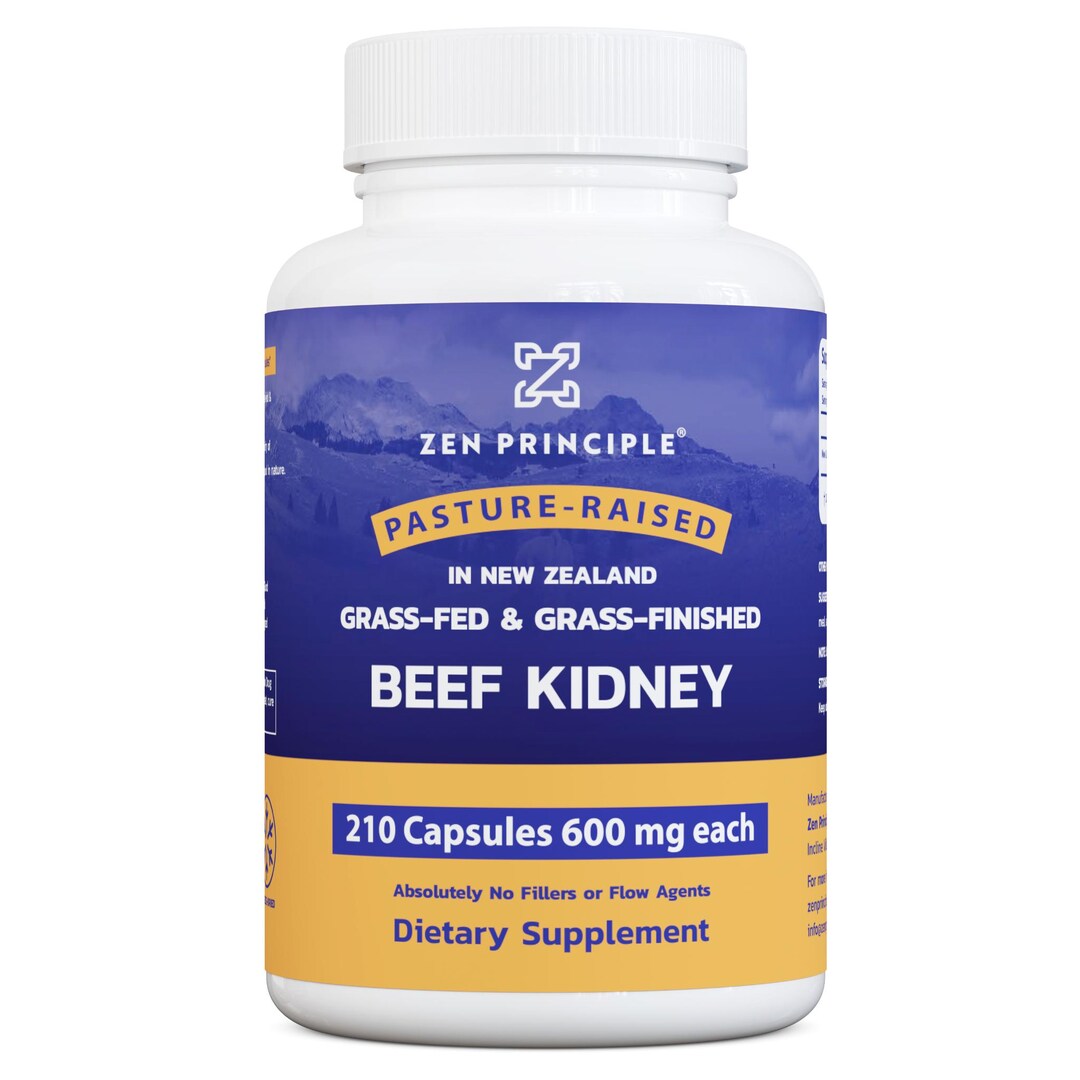 Grass Fed Beef Kidney Supplement, 210 Capsules, 3000mg. DAO Enzyme for ...