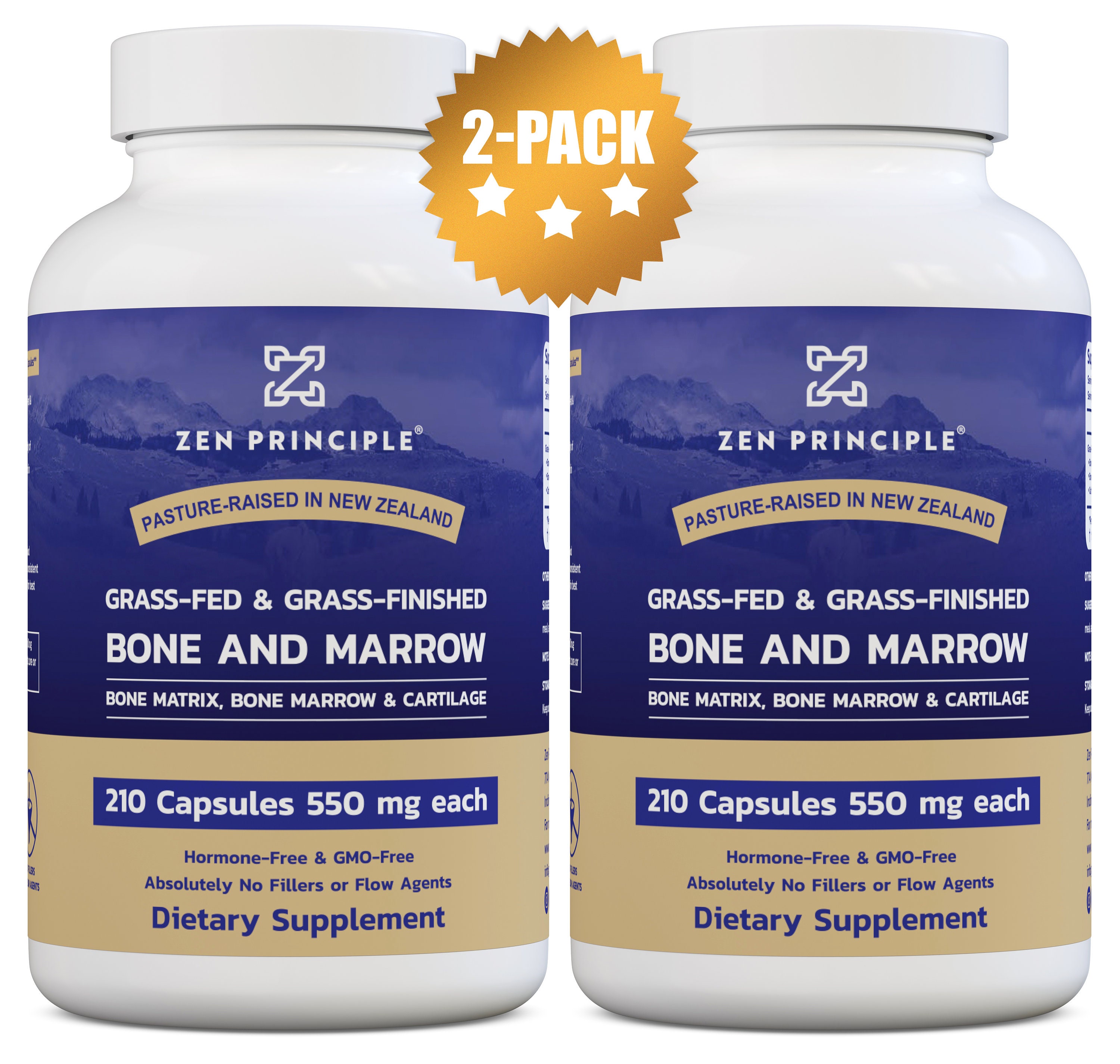 Grass Fed Beef Bone Marrow, 3300mg. Skin, Oral Health, and Joint ...