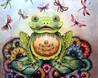 Frog painting | Etsy