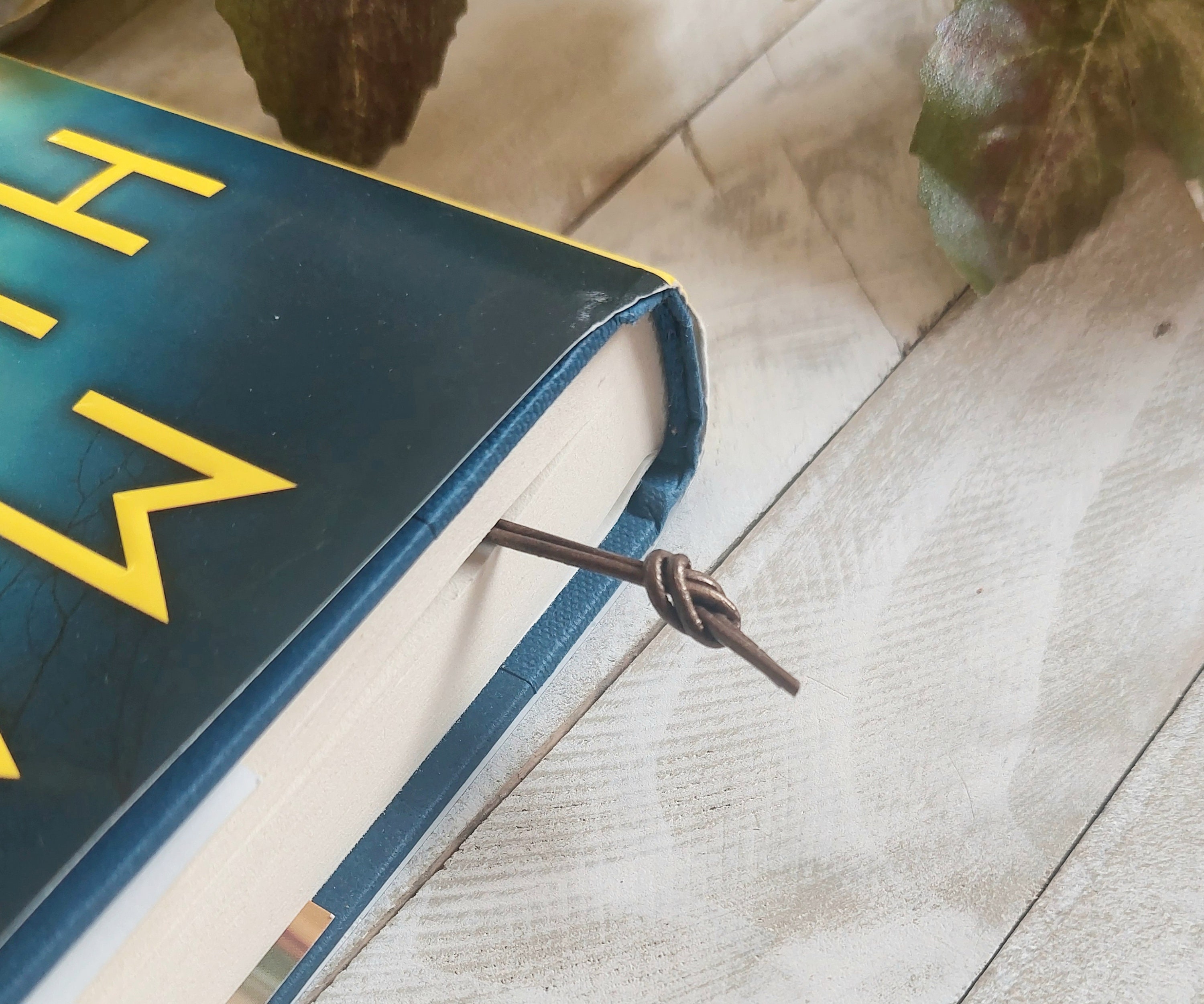 Genuine Leather Suede Bookmark Leaf, Leather Bookmarks, Gift for ...