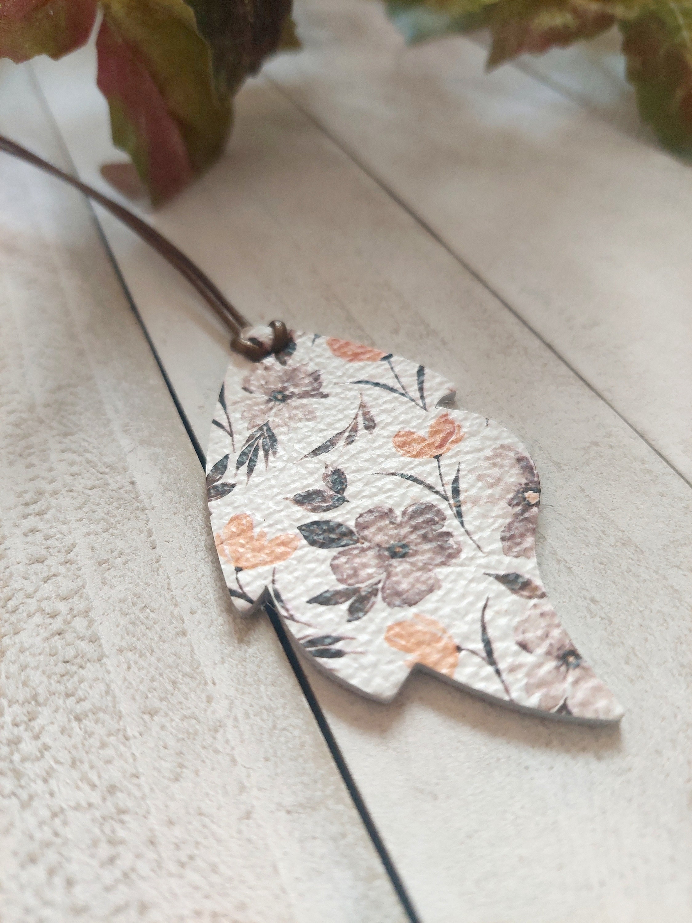 Genuine Leather Suede Bookmark - Leaf, Leather Bookmarks, Gift for ...