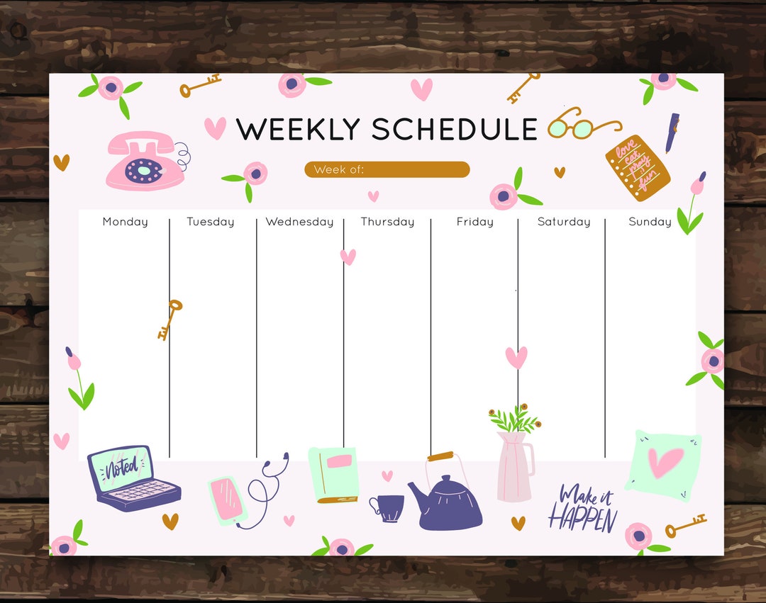 Weekly Planner Printable, Weekly Organizer, A5 Planner, A4 Planner ...
