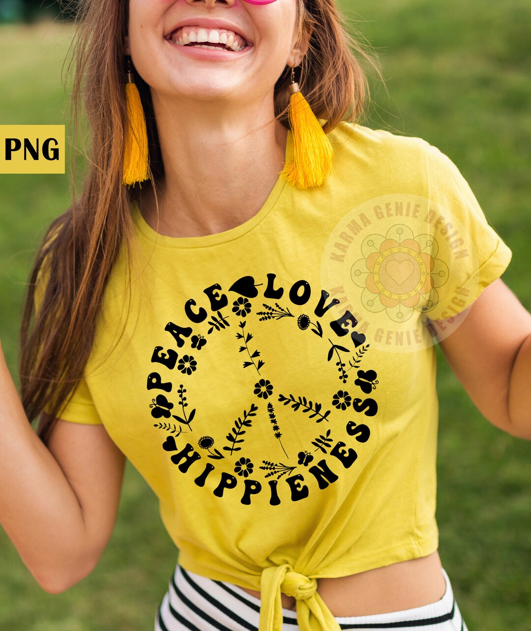 Retro Hippie Peace Sign Design (digital Download) - Etsy