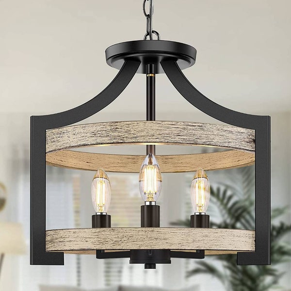 Rustic Pendant Light - Etsy