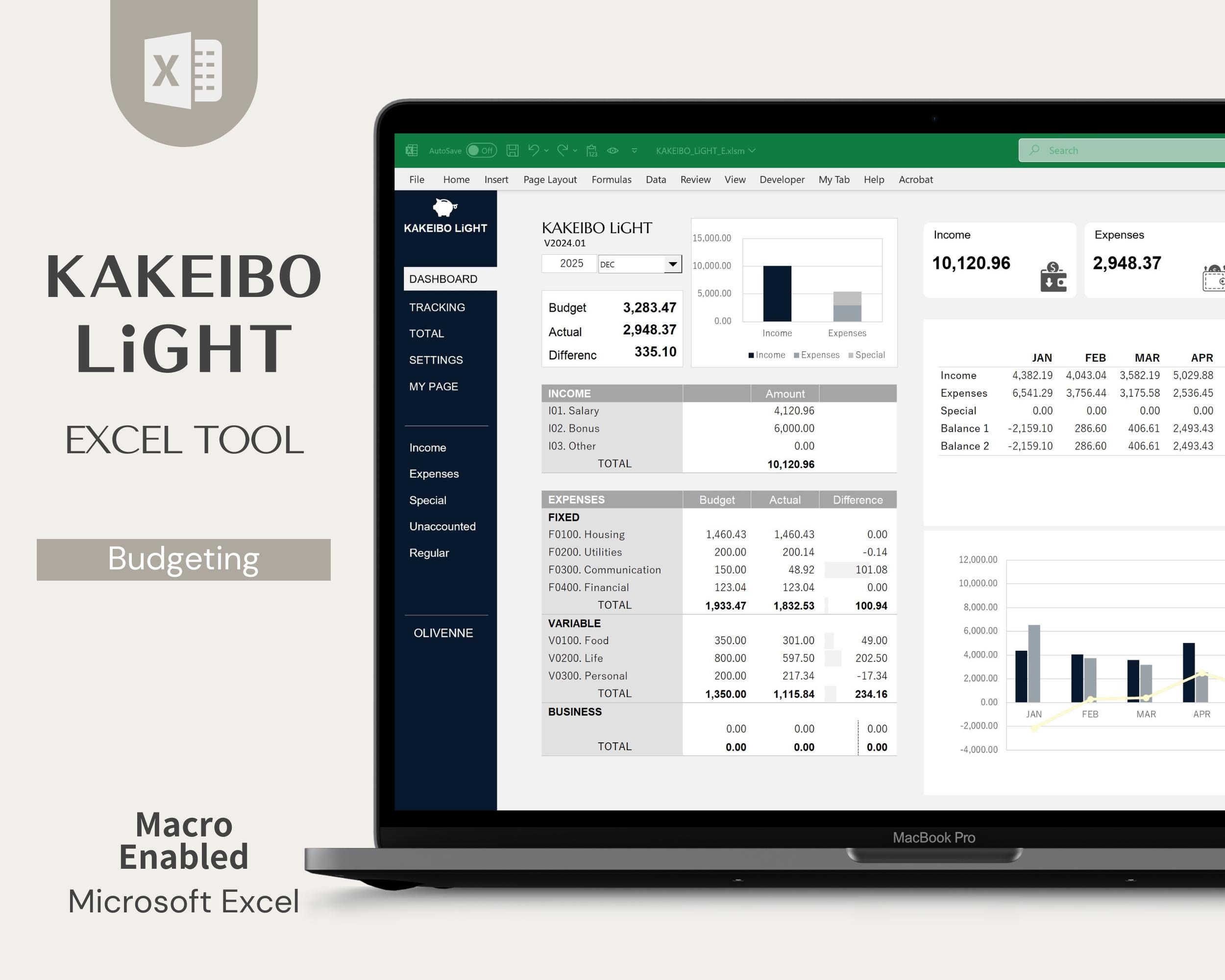 KAKEIBO Light – Excel Home Budgeting Tool - Etsy
