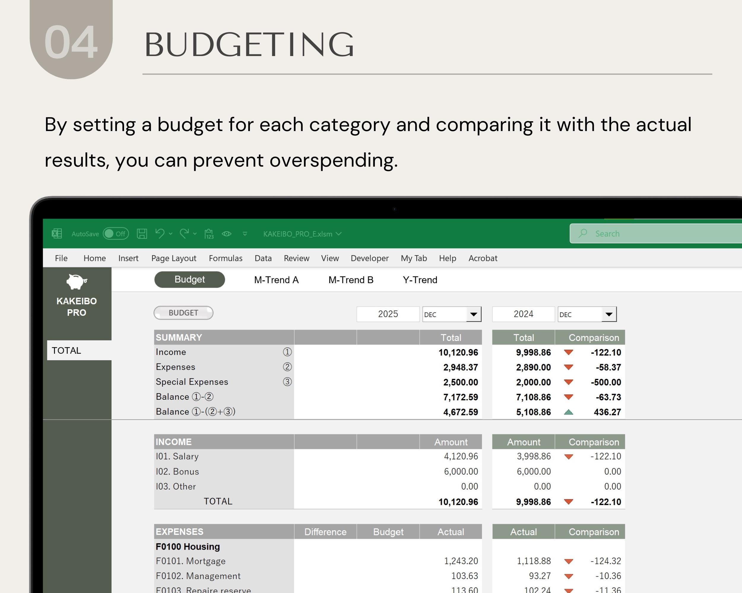 KAKEIBO PRO – Excel Home Budgeting Tool - Etsy