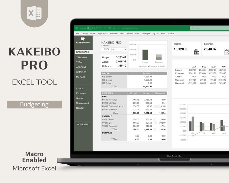 KAKEIBO PRO – Excel Home Budgeting Tool - Etsy