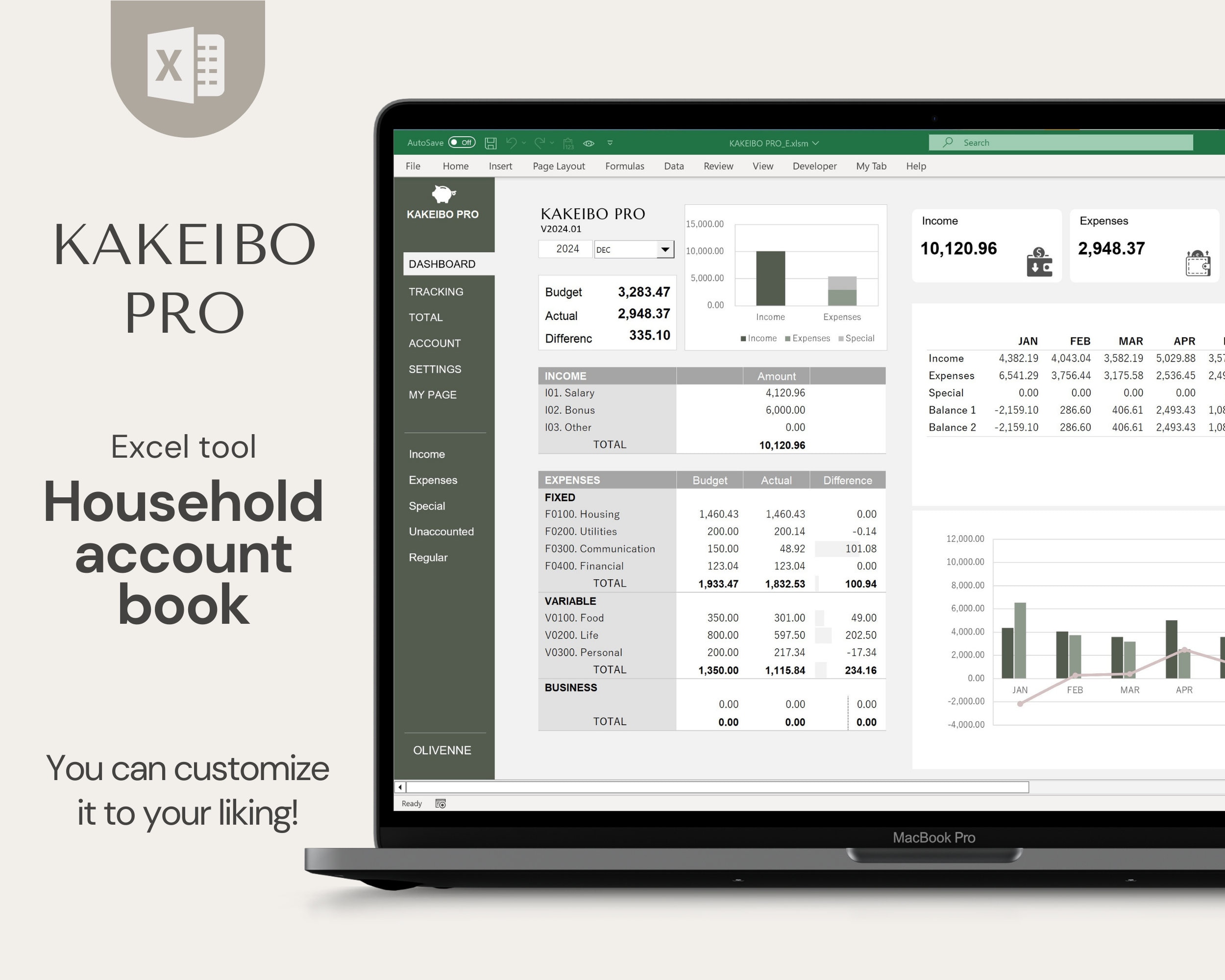 KAKEIBO PRO Excel Home Budget Tool - Etsy