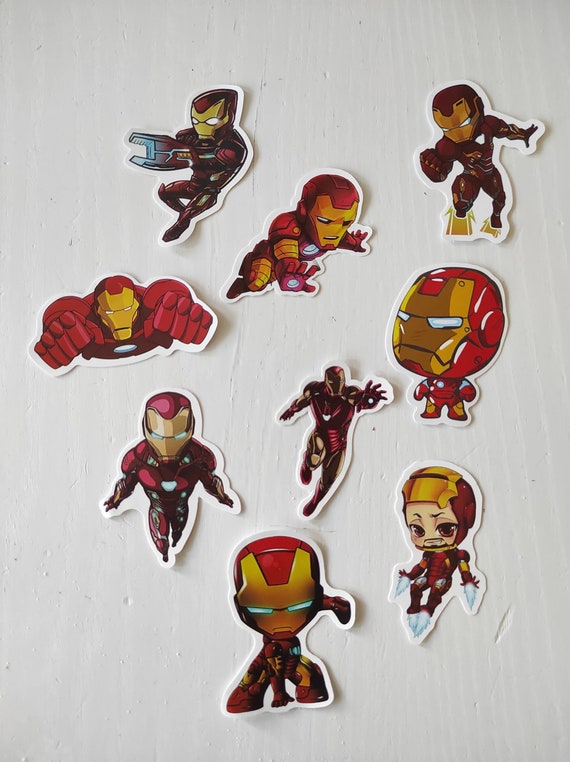 Cartoonish Iron Man Stickers - Etsy