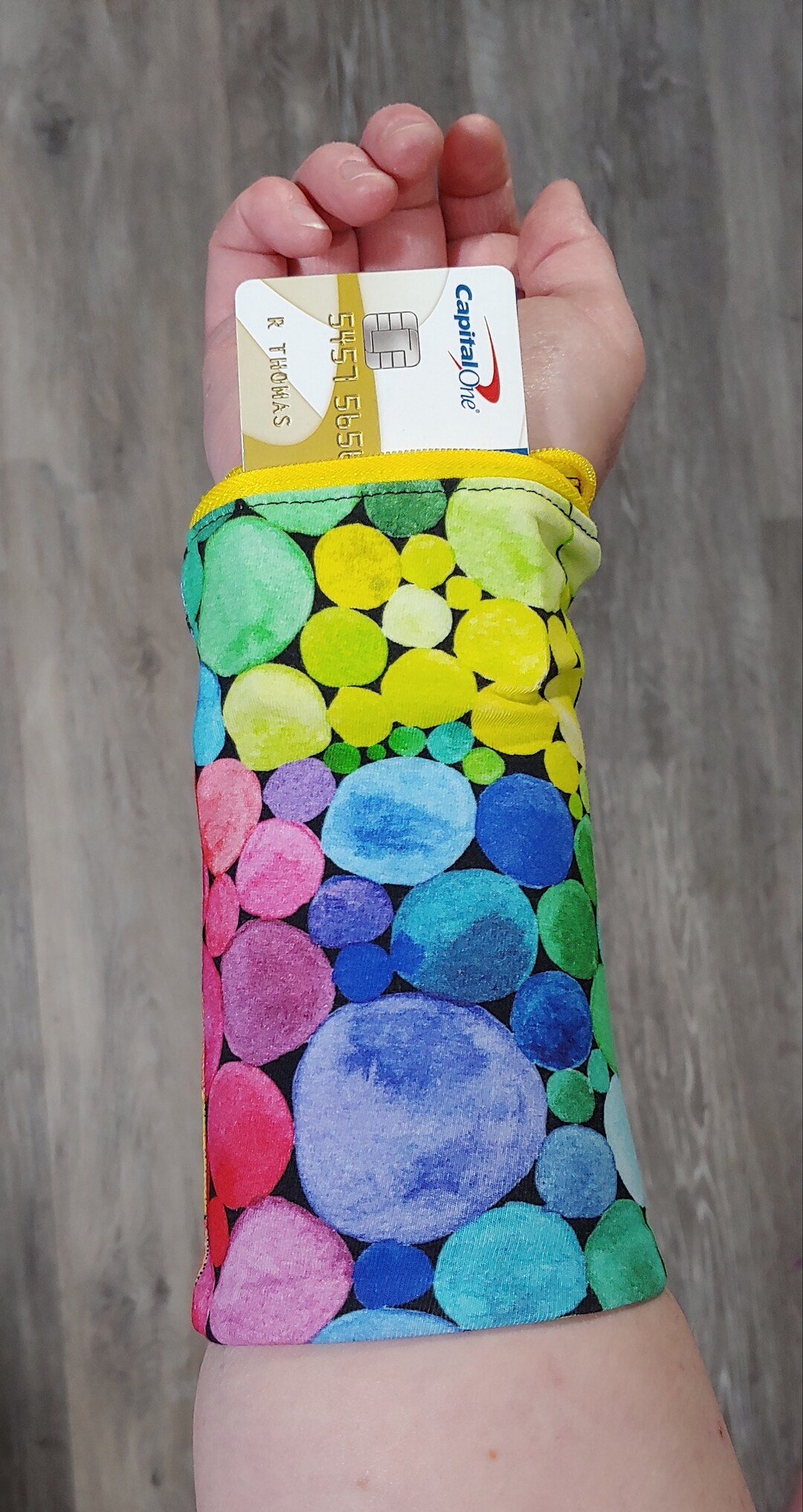 Wrist Wallet, Rainbow Dot Wrist Wallet, Rainbow Wallet, Gift for Them ...