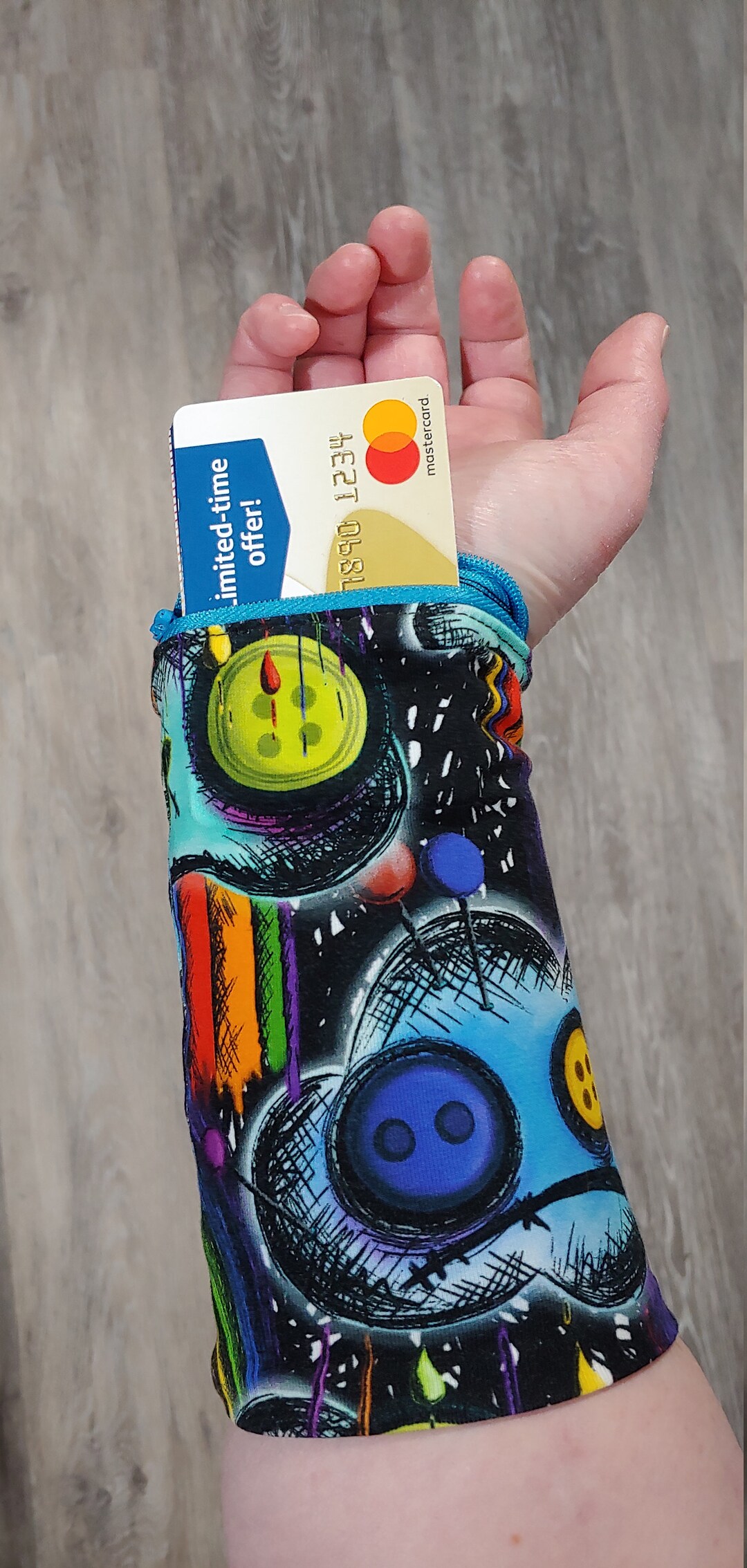 Wrist Wallet, Rainbow Cloud Wrist Wallet, Running Wallet, Wrist Cuff ...