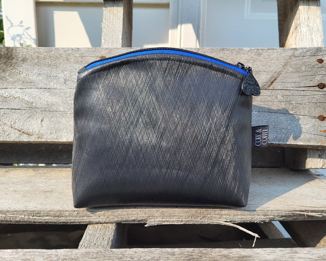 Zipper Bag, Crosshatch Black Bag, Black Zipper Bag, Makeup Zipper Bag ...