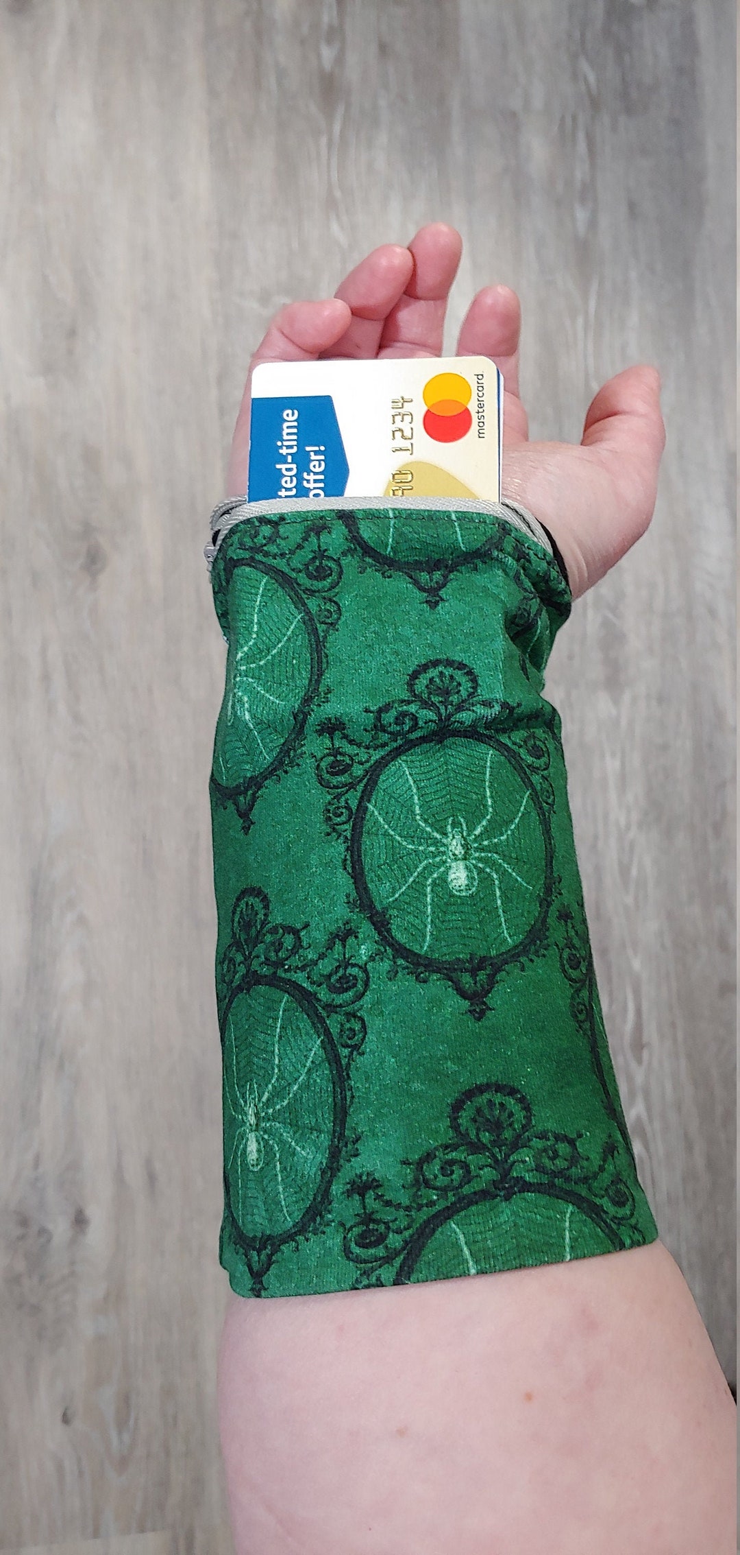 Wrist Wallet, Damask Spider Wrist Wallet, Wallet, Spider Wallet, Ring ...